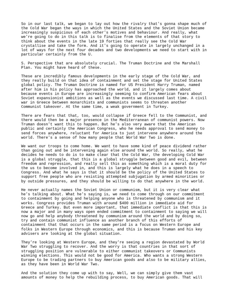 origins-the-truman-doctrine-marshall-plan-and-nato | PDF | Containment ...