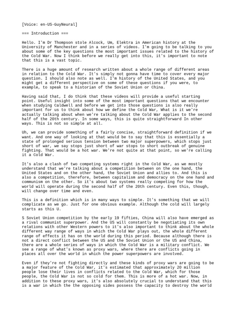 Section 01 Introduction | PDF | Cold War | Military