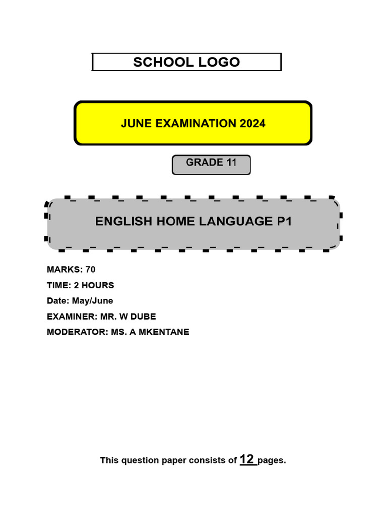 Mel Eng HL GR.11 QP1 - June 2024 | PDF