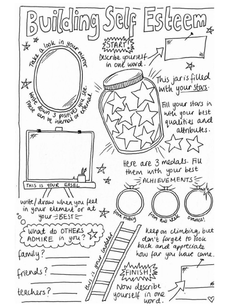 Building Self - Esteem Colroing Page | PDF