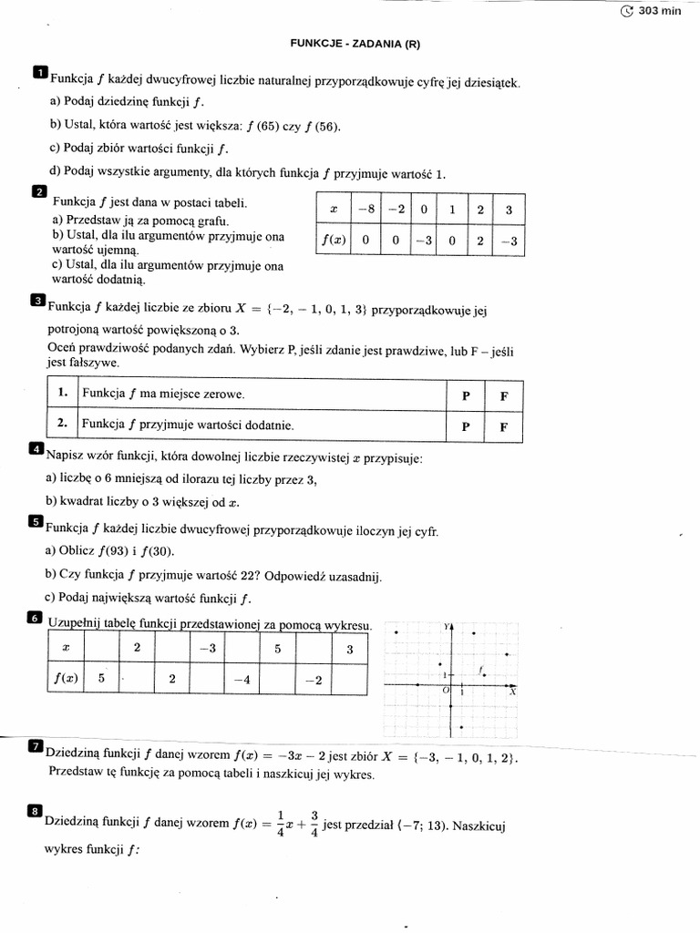 1funkcje (R) Zadania | PDF