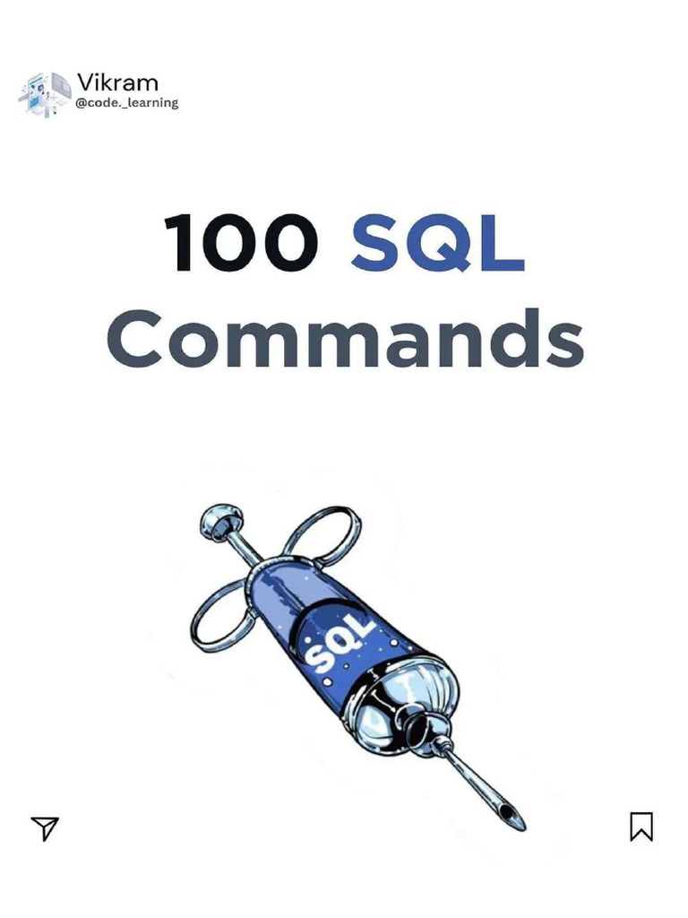 100 SQL Commands | PDF