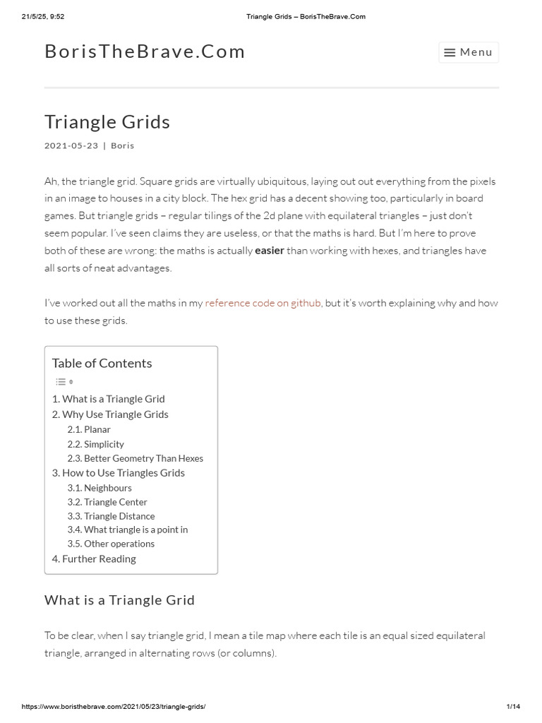 Triangle Grids | PDF | Triangle | Vertex (Geometry)