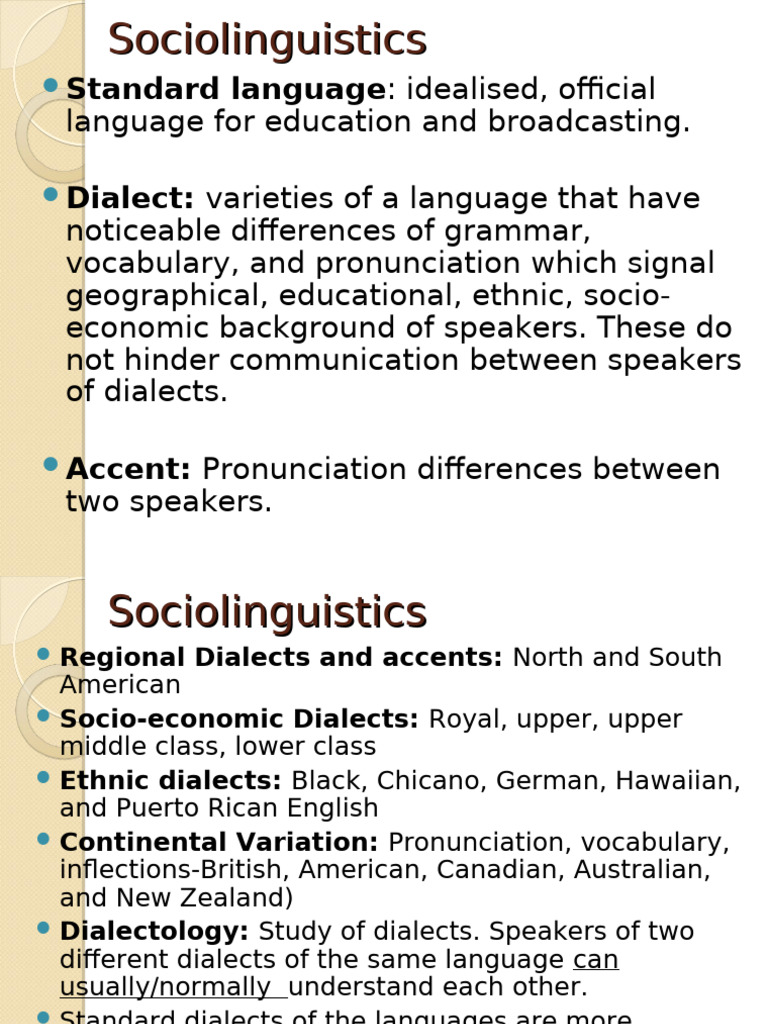 Language and Regional Variation-2025 | PDF | Dialect | Sociolinguistics