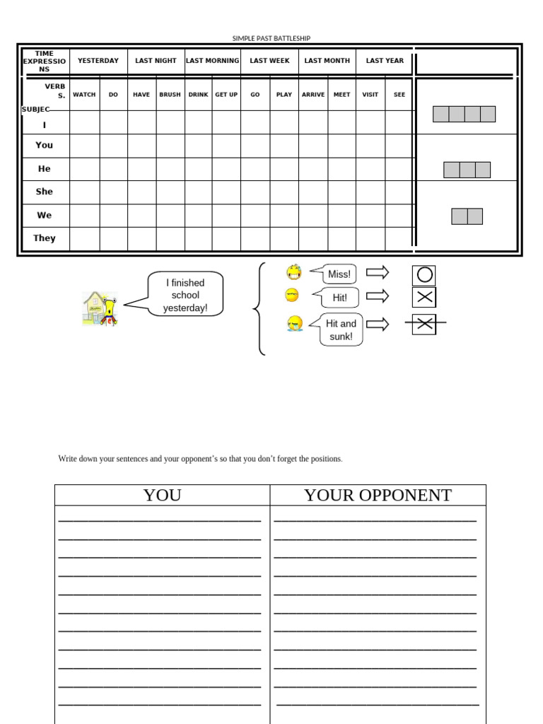 Simple Past Battleship | PDF