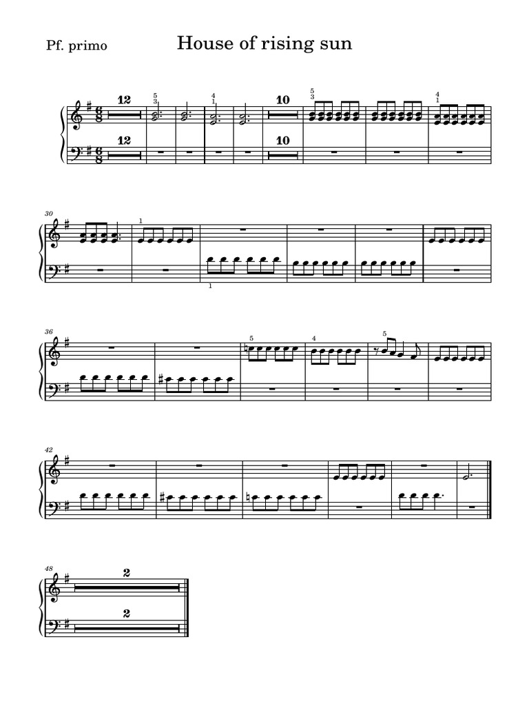 House of rising sun_pf1 | PDF