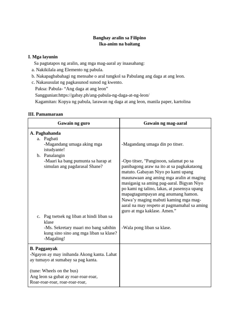 Lp-sa-filipino | PDF