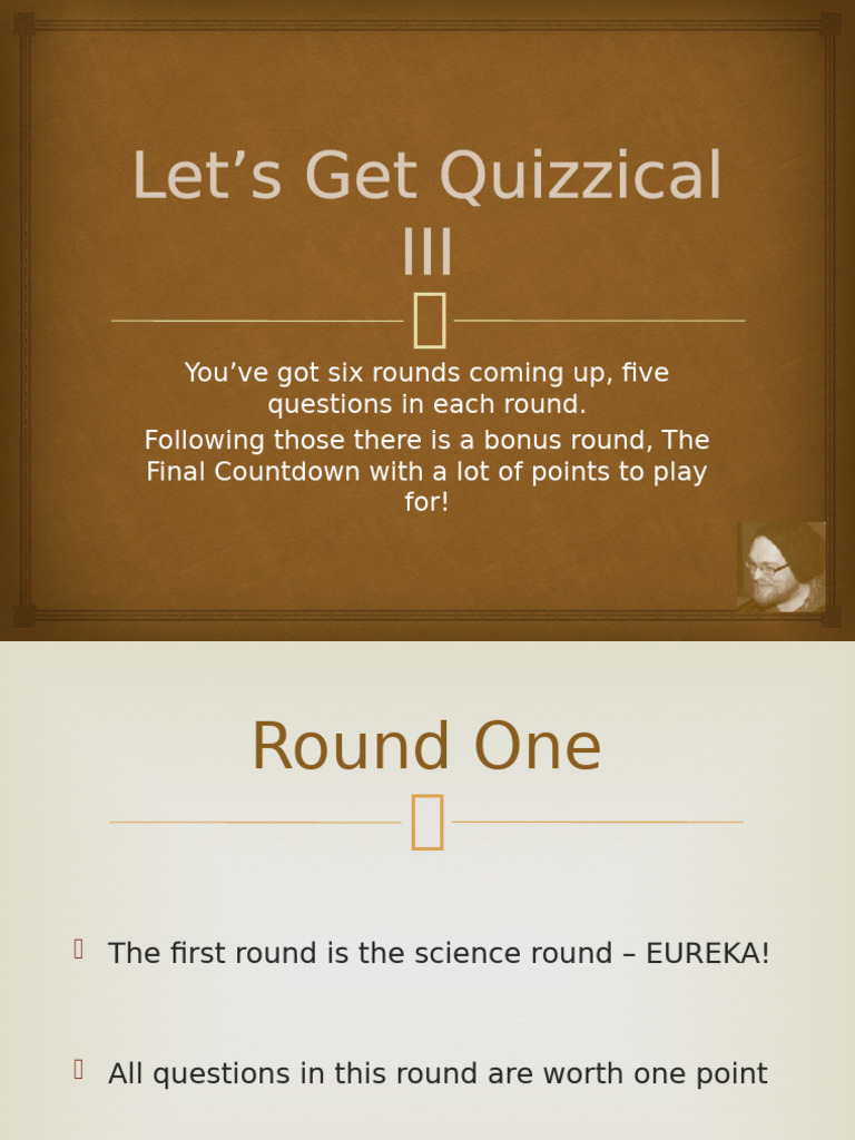 Let's Get Quizzical 3 - Multi Question Quiz Produced in Powerpoint | PDF