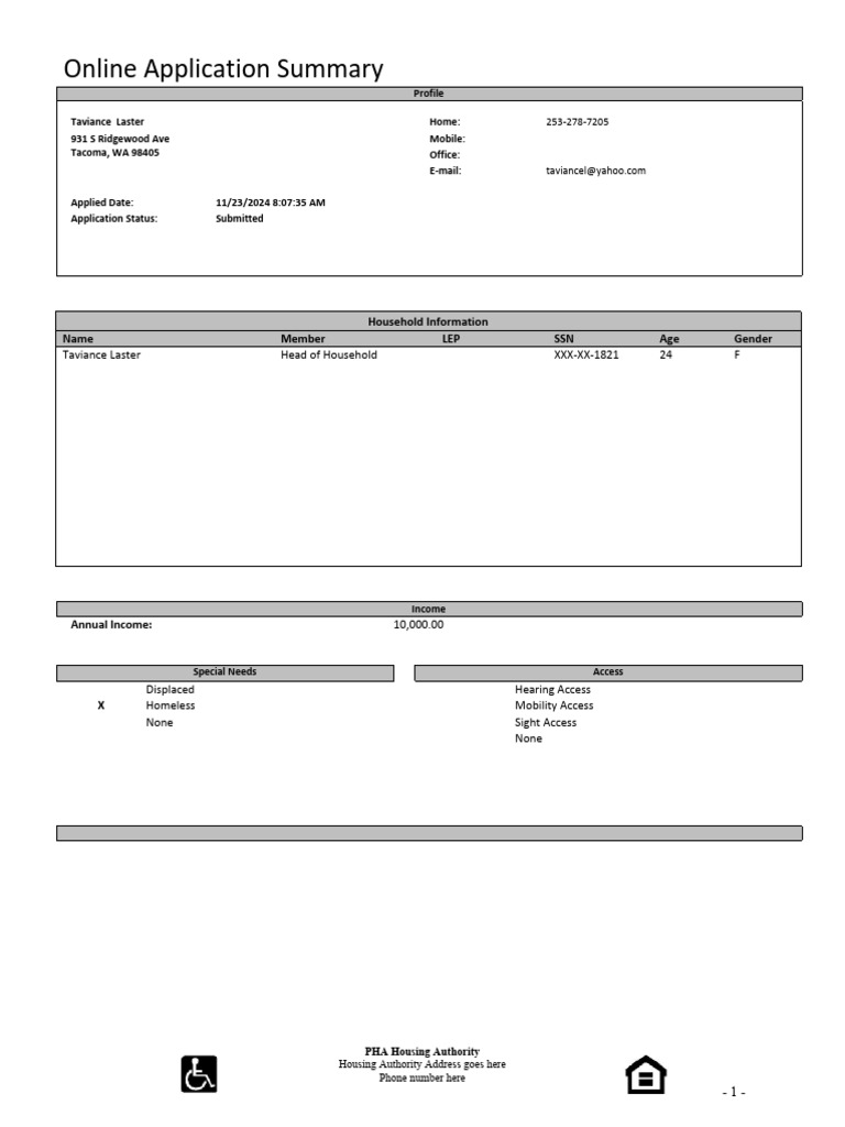 Application Summary Tha | PDF