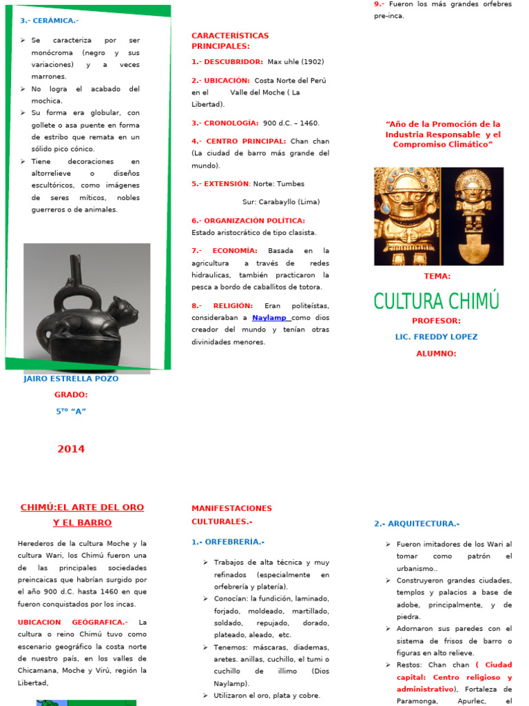 TRIPTICO CULTURA CHIMU | PDF