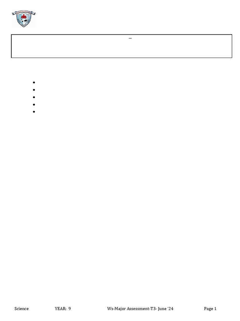 Year 9 Chemistry Revision Worksheet | PDF | Fuels | Hydrochloric Acid