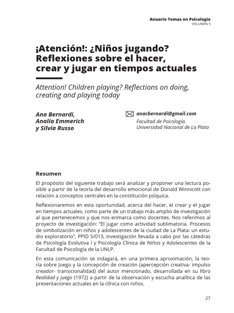 ¡Atención! +¿Niños+Jugando +Reflexiones+Sobre+El+Hacer,+Crear+y+Jugar ...