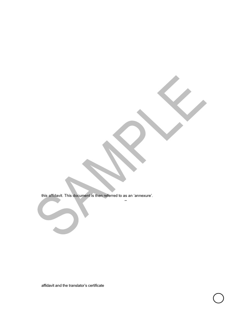 Instructions For Completing A Third Party Affidavit - Separation Under ...