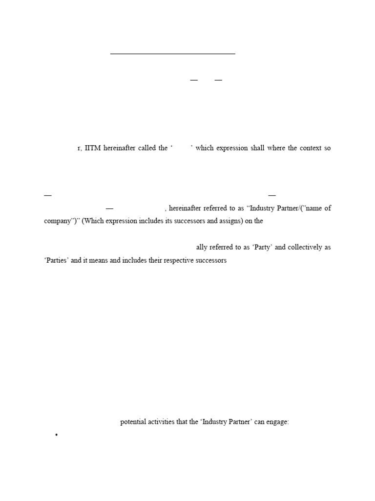 MoU Template for IIT Madras Collaboration | PDF | Justice | Crime ...
