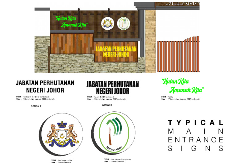 300.01 Papan Tanda Pintu Gerbang Utama AHU Sign 1 REV 2 | PDF