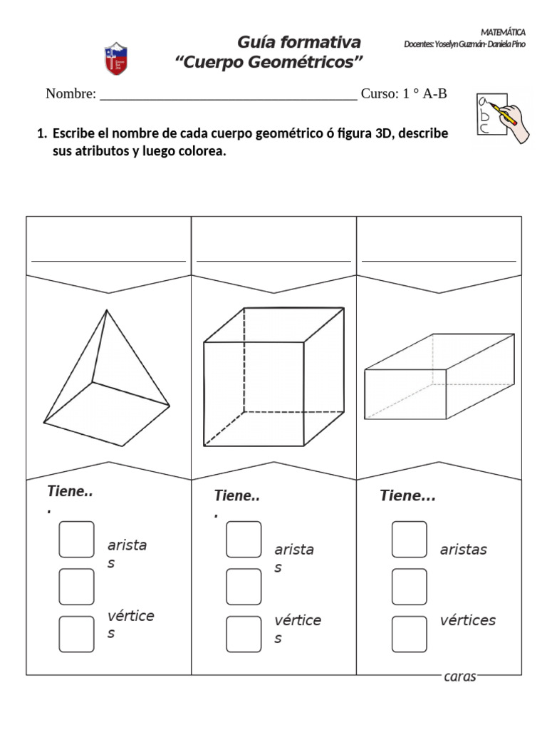 Actividades de Cuerpos Geométricos 3D | PDF