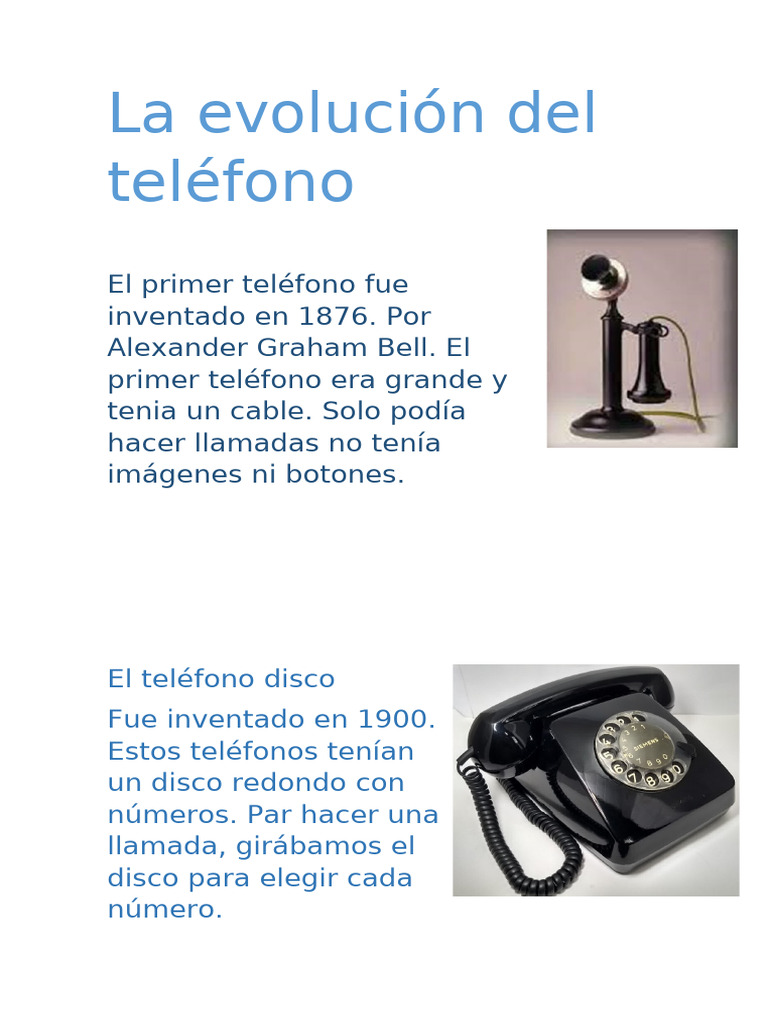 Evolución del Teléfono desde 1876 | PDF