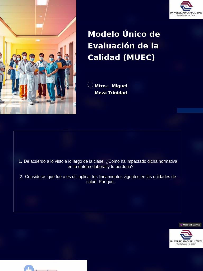 Evaluación de Calidad en Salud: MUEC | PDF | Cuidado de la salud ...