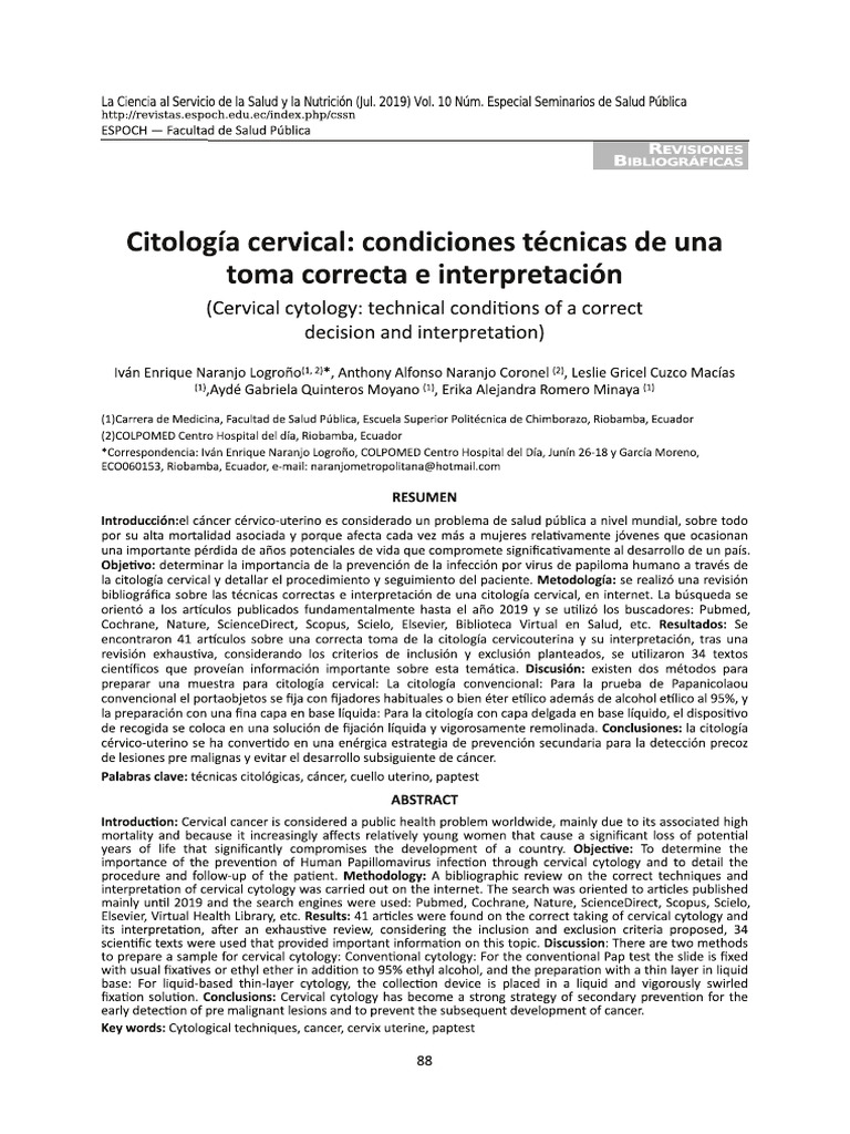 Citologia Cervical | PDF