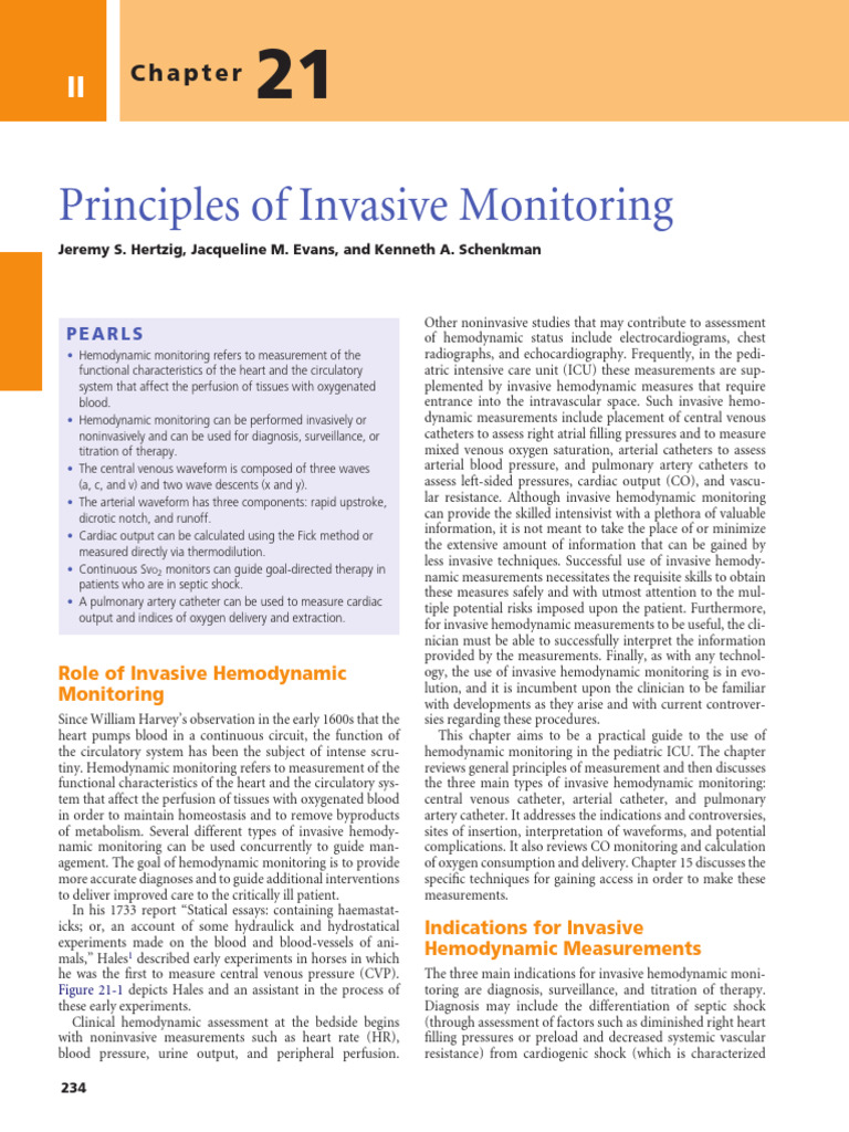 Invasive Hemodynamic Monitoring Guide | PDF | Atrium (Heart) | Blood ...