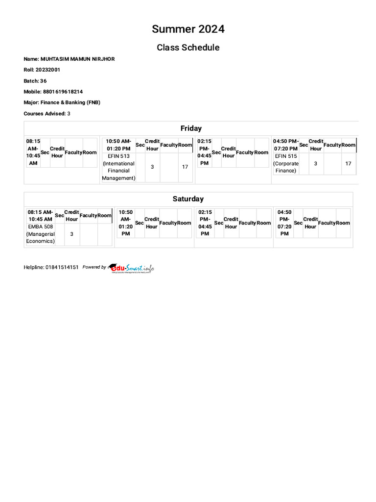 Advised Courses | PDF