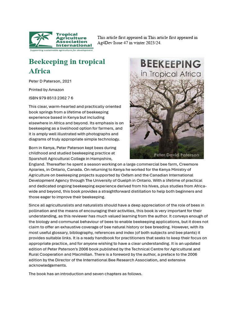 Beekeeping in Tropical Africa Guide | PDF | Beehive | Honey Bee