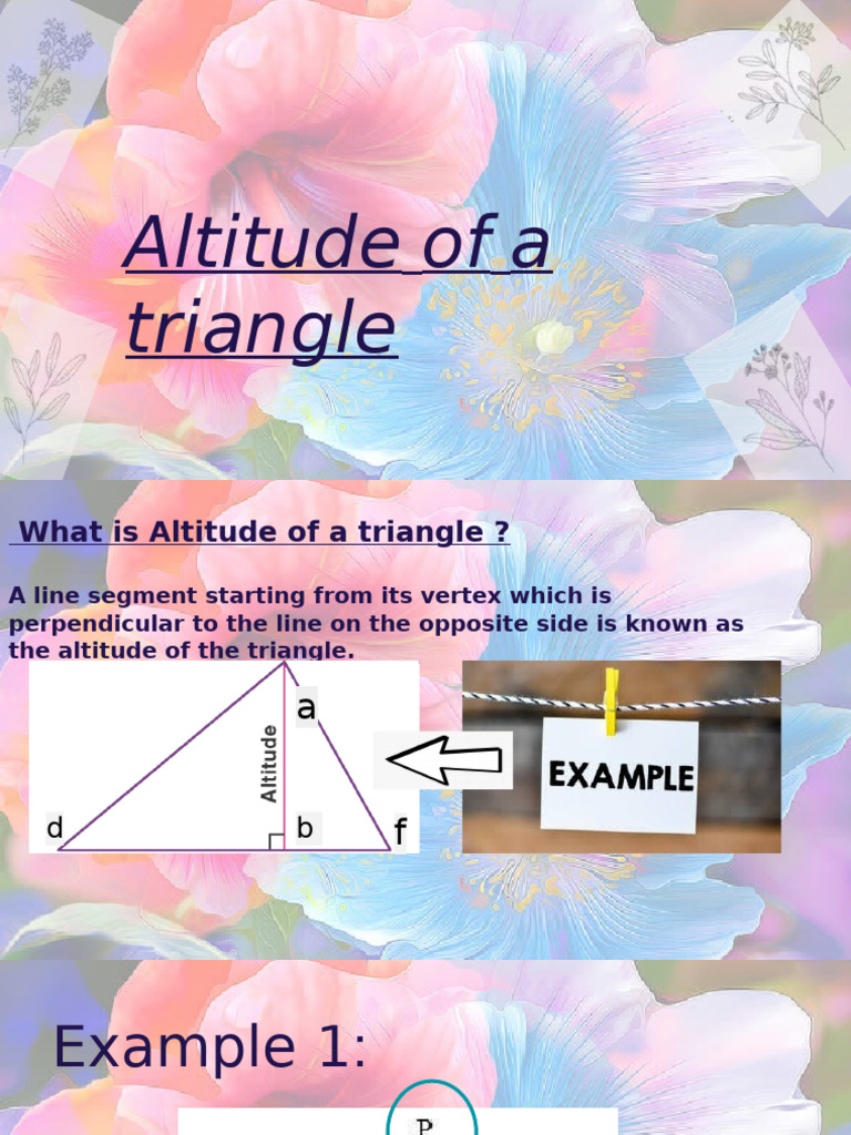 Altitude of Triangle | PDF