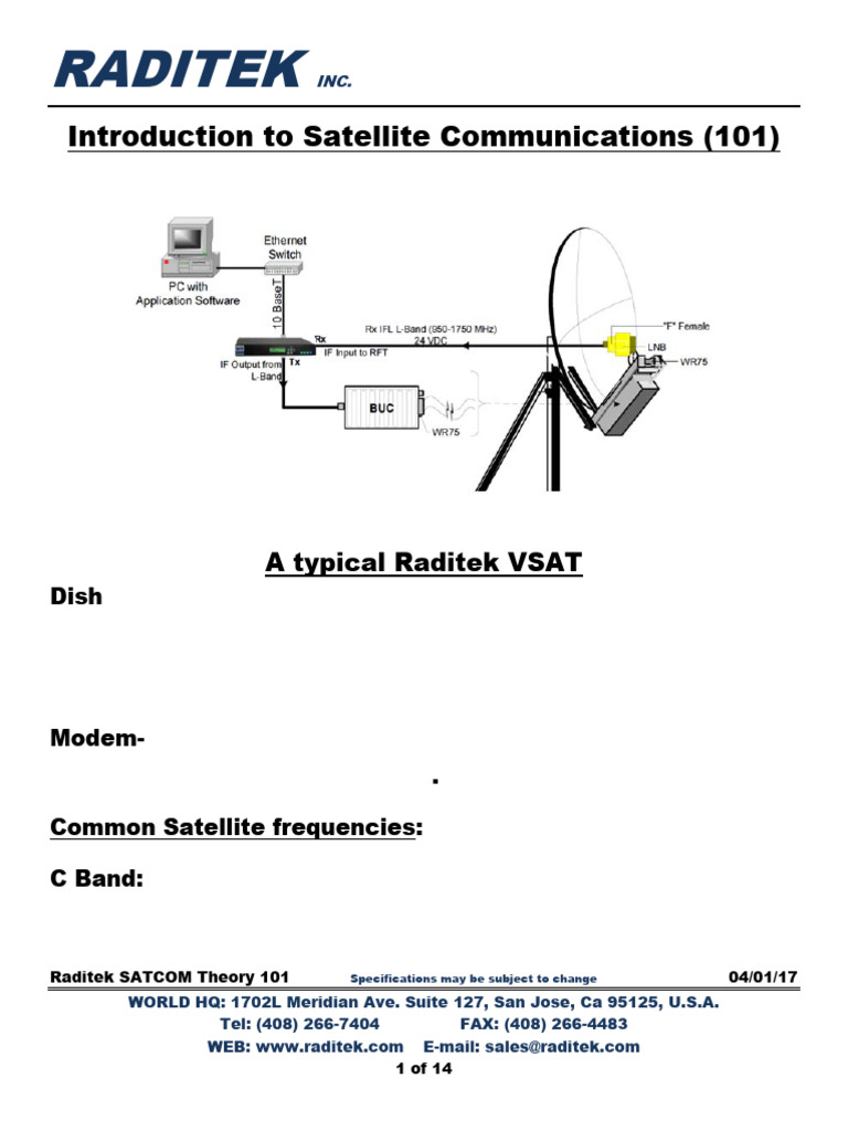 Raditek SATCOM Theory 101 | PDF | Computer Network | Communications Satellite