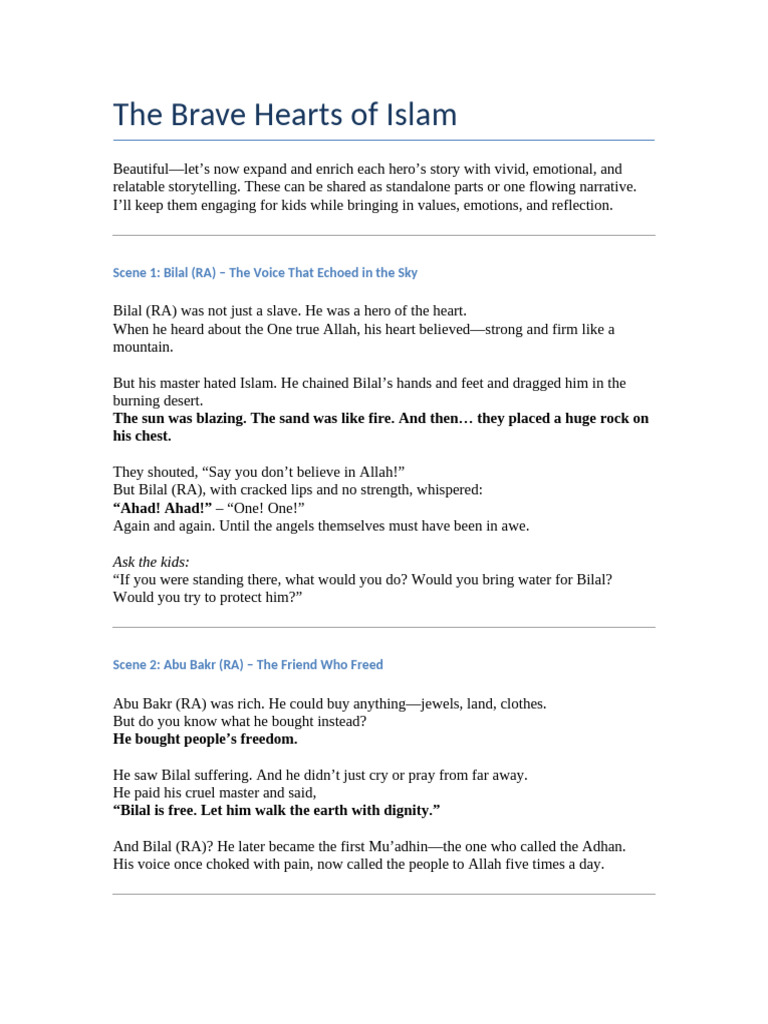 The Brave Hearts of Islam | PDF | Muhammad | Abrahamic Religions