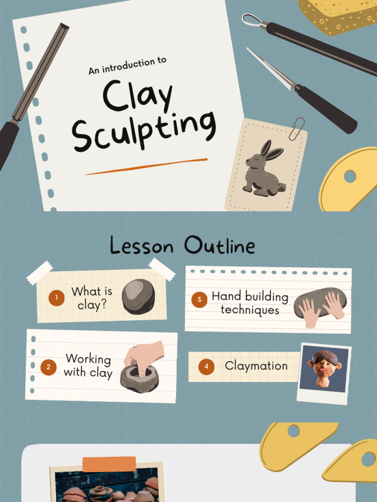Introduction To Clay Sculpting Education Presentation in Teal Brown ...