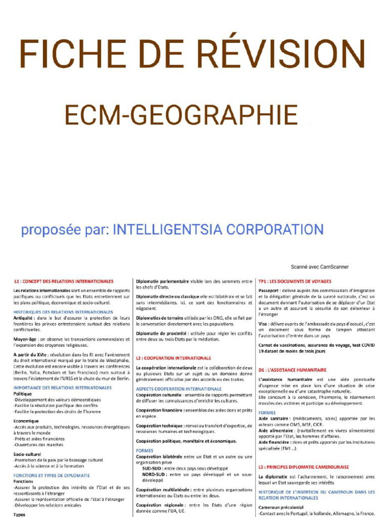 Révisions Ecm-geographie (1) | PDF