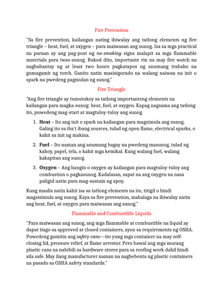 Fire Prevention | PDF