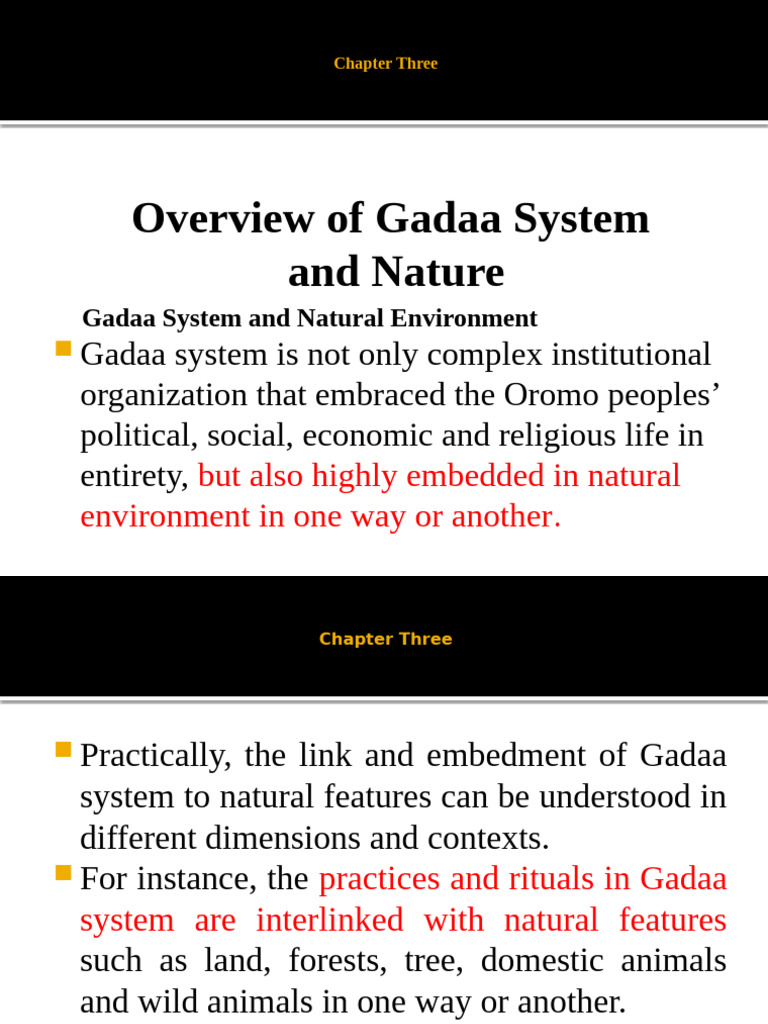 Gadaa System: Nature's Sacred Ties | PDF | Rituals