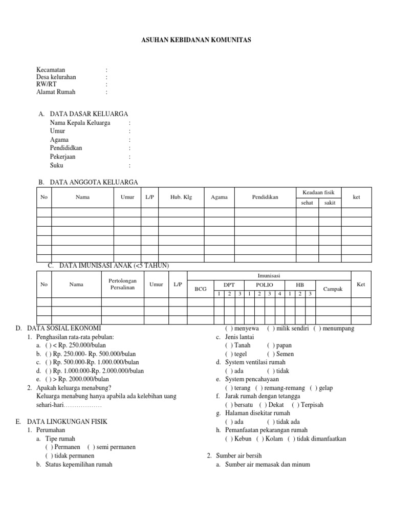 Format Pendataan | PDF