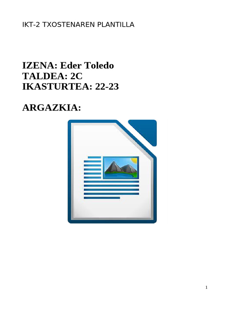 Ikt2 Txostenaren Plantilla Eder | PDF
