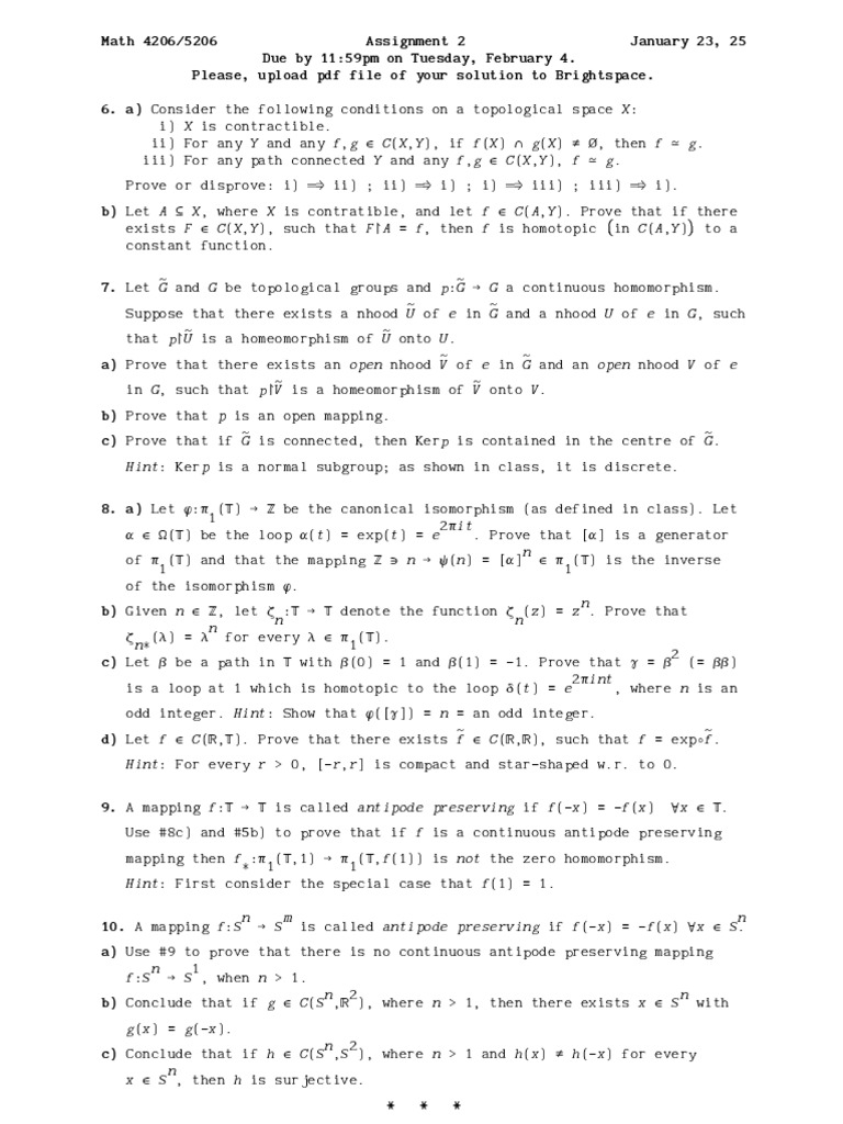 Ass 2 | PDF | Space (Mathematics) | Algebra