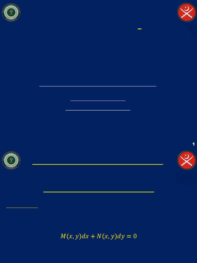 Lec # 3 Methods for Solving 1st Order ODE | PDF | Ordinary Differential ...
