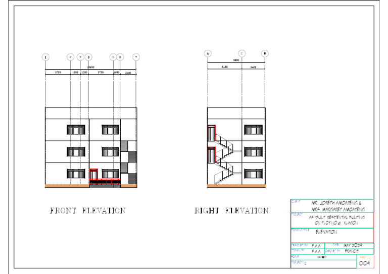 As-Built Residential Building Elevation | PDF