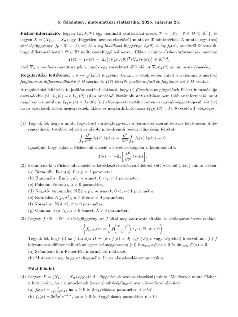 Matstat Gyak 5 | PDF