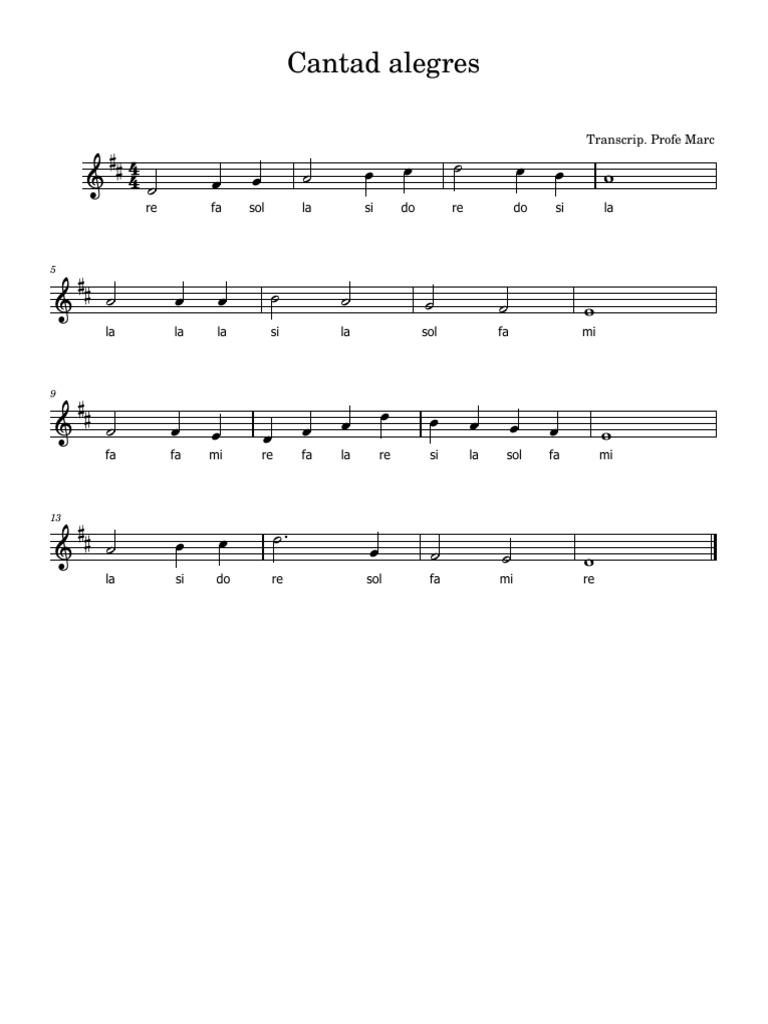 CANTAD ALEGRES AL SEÑOR | PDF