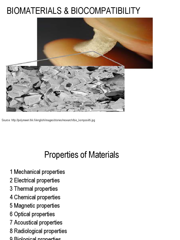 Biomaterials and Biocompatibility Overview | PDF | Viscoelasticity ...