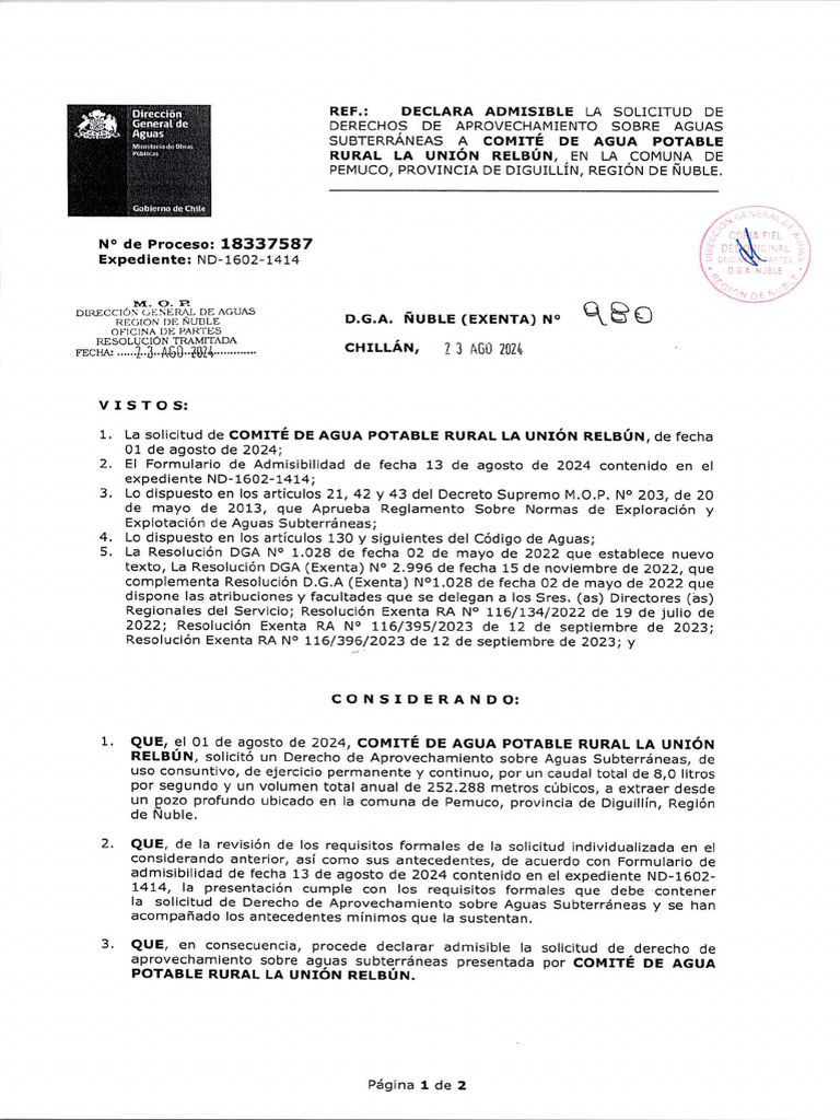 Resol Dga Nuble N°980 Del 23 | PDF
