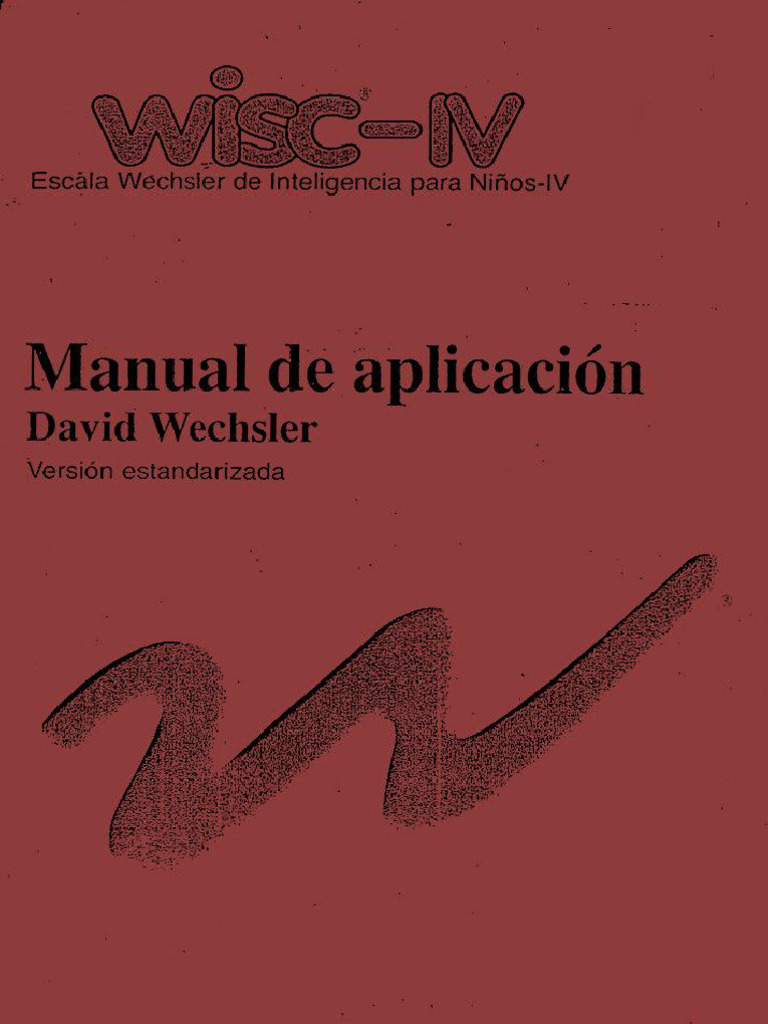 Wisc IV Manual de Aplicacion PDF | PDF