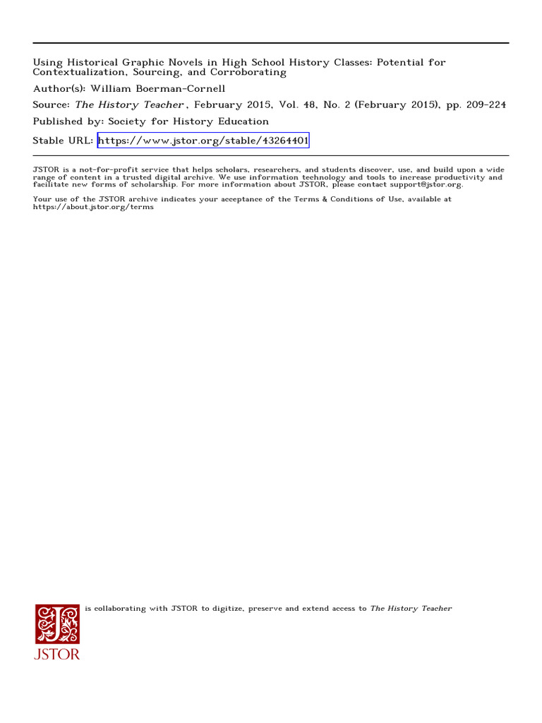 Using Historical Graphic Novels in High School History Classes ...