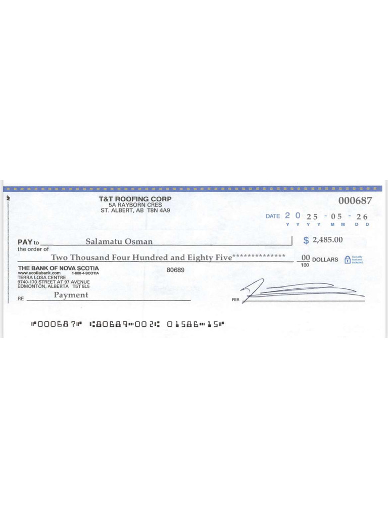Salamatu Front Check | PDF