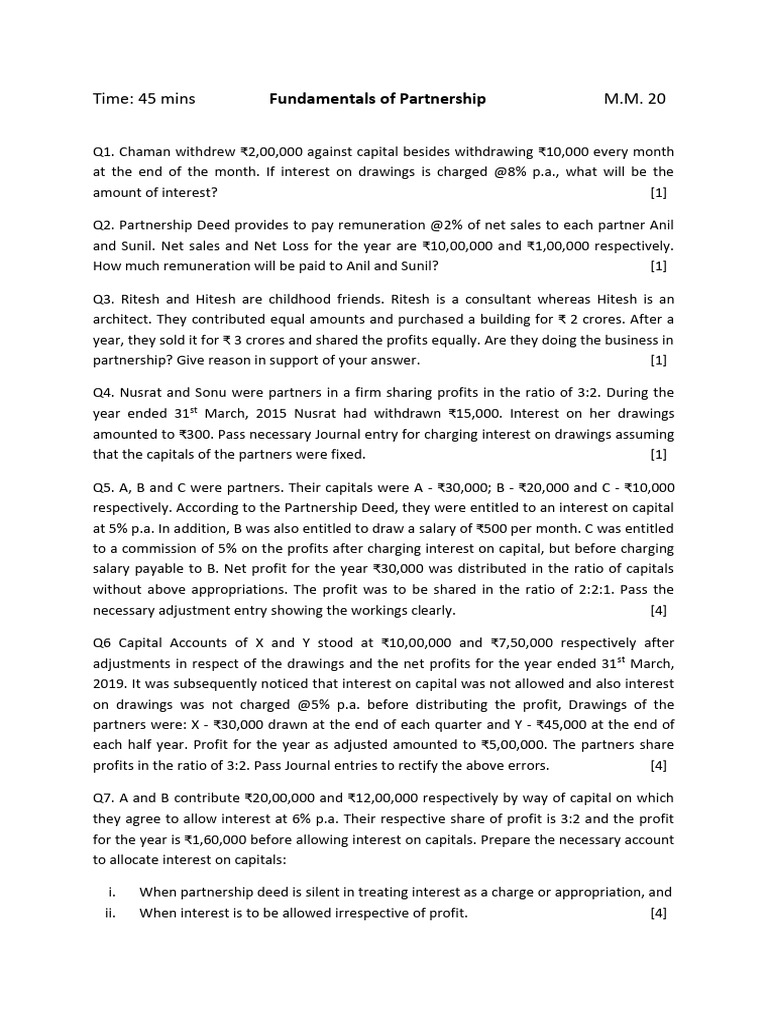 Fundamentals of Partnership | PDF | Business | Economies