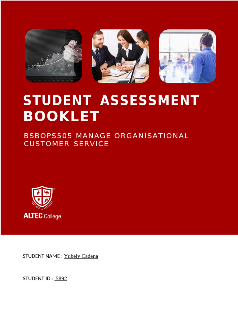 BSBOPS505 Student Assessment Booklet CBSA V2.0 - V - Santiago | PDF | Quality Management ...