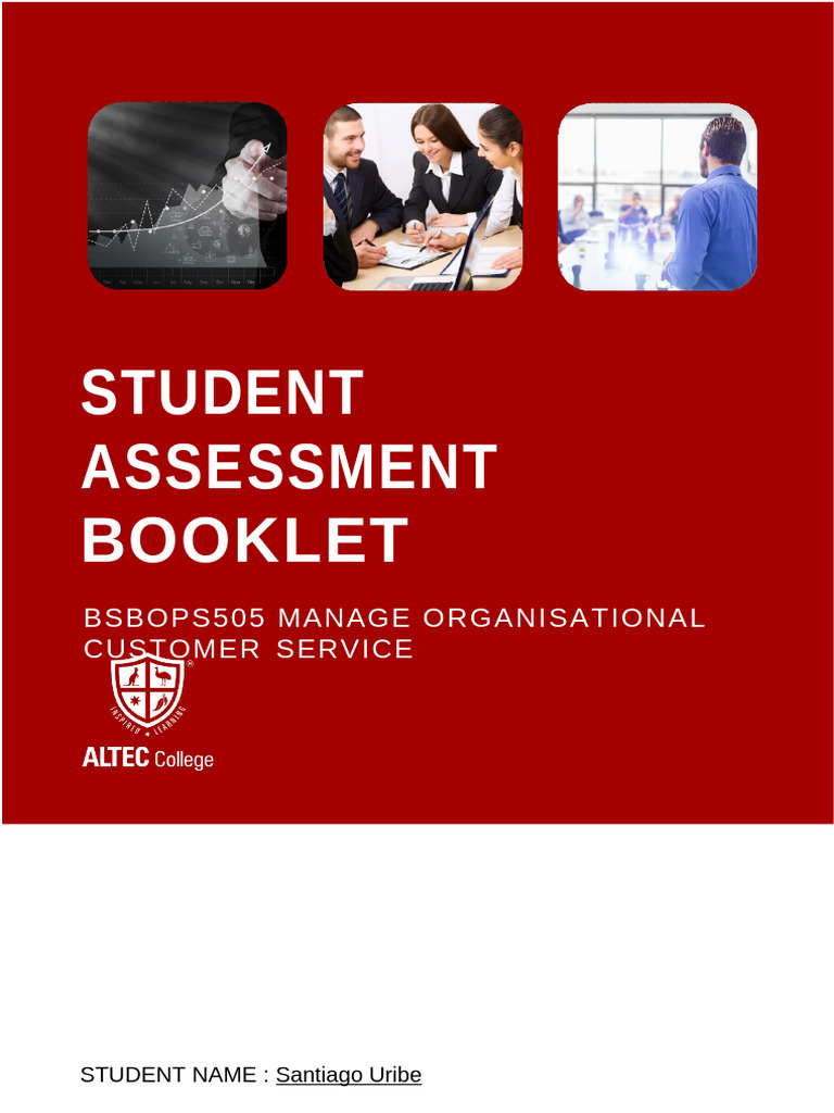 BSBOPS505 Student Assessment Booklet CBSA V2.0_Santiago | PDF | Quality ...