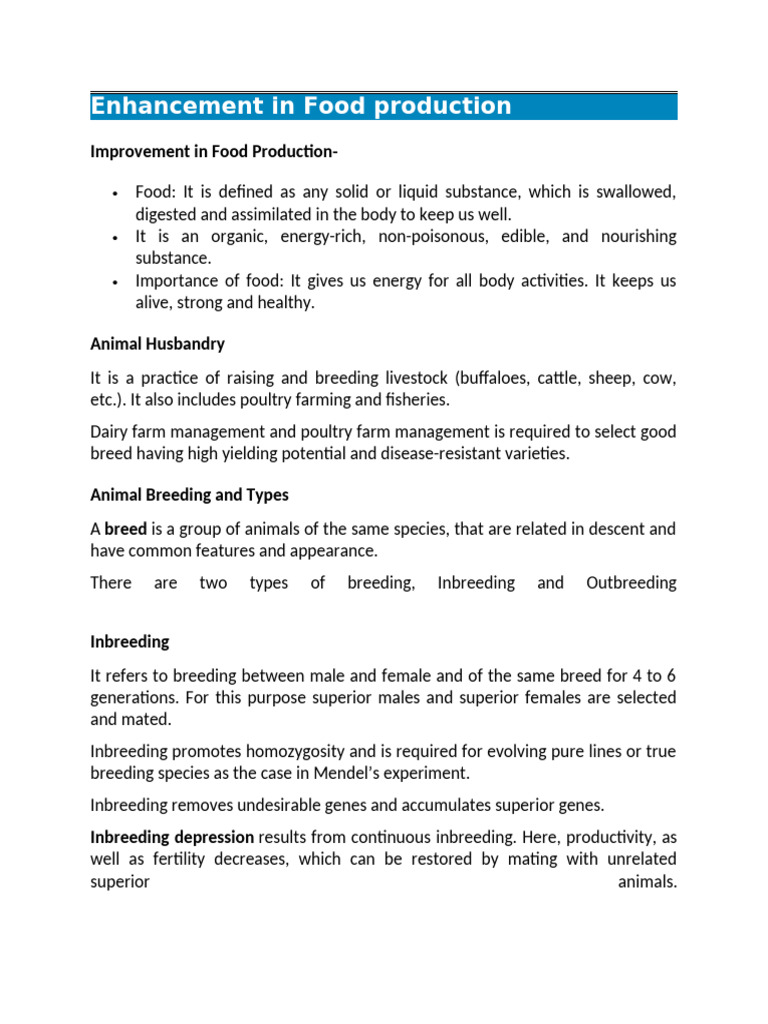 Enhancement Food Production | PDF | Plant Breeding | Anaerobic Digestion