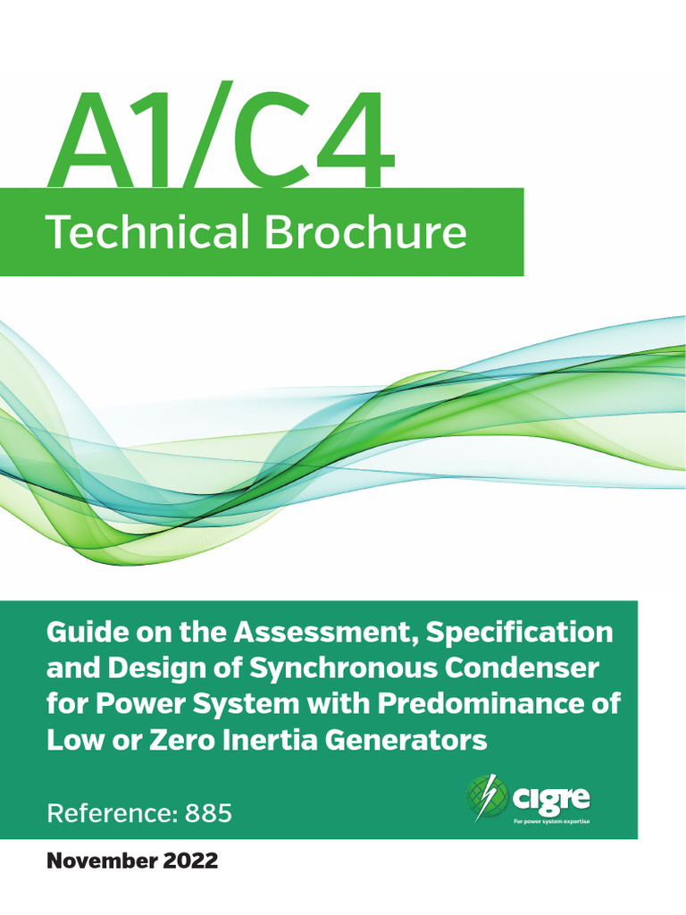 (885) Guide on the Assessment, Specification and Design of Synchronous ...